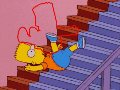 Catch Bart on the stairs - VideosGifs.Net